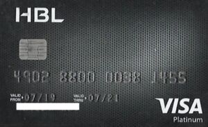 Bank Card: HBL Visa Platinum (Habib Bank Ltd,, PakistanCol:PK-VI-0028.02 💳