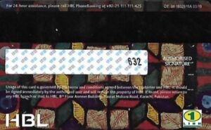 Bank Card: Hbl (Habib Bank Ltd,, PakistanCol:PK-UP-0006