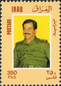 Stamp: President Saddam Hussein (Iraq(President Hussein) Mi:IQ 1333,Sn ...