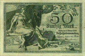 Banknote: 50 Mark (Germany(1899 Issue - Reichskassenscheine, Imperial ...