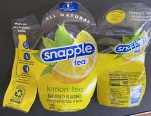 Drink Label: Snapple Lemon (Snapple Beverage Corp., United States of ...