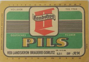 Drink Label: Landskron Pils (VEB Landskron Brauerei Görlitz, Germany ...