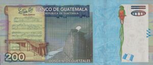 Banknote: 200 Quetzal (Guatemala(2010-2023 Issue) Wor:P-127a 💴