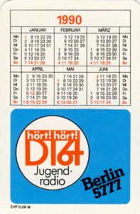 Calendario de Bolsillo: Jugendradio DT64 (Alemania, República ...