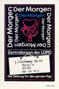 Calendario de Bolsillo: Der Morgen (Alemania, República Democrática ...