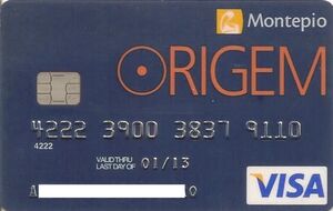 Bank Card: Origem (Montepio Geral, PortugalCol:PT-VI-0135
