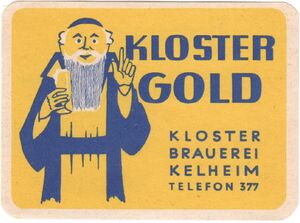 Flaschenetikett: Kloster Gold (Klosterbrauerei Kelheim, Deutschland ...