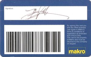 Functional Card: Makro - customer card (Shops - Supermarkets, United ...