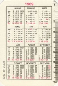 Pocket Calendar: Karl-Marx-Stadt - Burg Rabenstein (Germany, Democratic ...