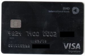 Bank Card: BHD Visa Signature (BHD International Bank, PanamaCol:PA-VI ...