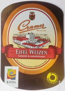 Drink Label: Cramer Eifel Weizen (Privatbrauerei Joh. Cramer, Germany ...