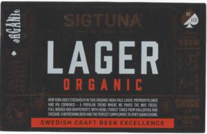 Drink Label: Lager organic (Sigtuna Brygghus, SwedenCol:SE-BEER-000247