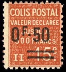 Stamp: Overprint. Colis-Postal, Valeur déclarée (France(Parcel post) Yt ...