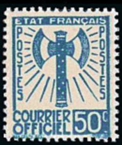 Stamp: Service Stamp (France) (Francisque) Yt:FR S4,Mi:FR DIV