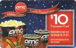 Gift Card: Concession Card (AMC Theatres, United States of America ...