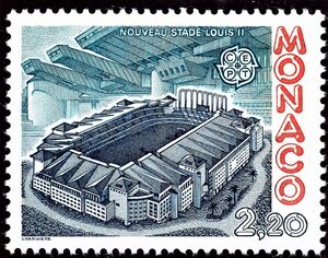 Timbre: New Stadium Louis II (Monaco(Europa (C.E.P.T.) 1987 - Modern ...