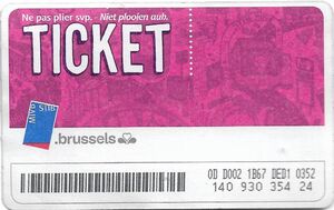 Transport Ticket: 24-hour Ticket (STIB - MIVB, Belgium(24-Hour ticket ...