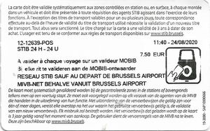 Transport Ticket: 24-hour Ticket (STIB - MIVB, Belgium(24-Hour ticket ...