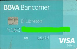 Bank Card: BBVA Bancomer (Bancomer, MexicoCol:MX-MC-0170