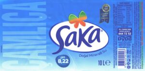 Drink Label: Saka, Doğal Mineralli Su - Natural Mineral Water (Della ...
