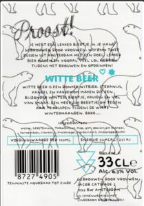 Drink Label: Witte Beer (Gebrouwen door Vrouwen, NetherlandsCol:NL-BEER ...