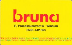 Gift Card: Bruna - Winsum (Boekenbon, Netherlands(Bruna) Col:NL-Boekbon-346