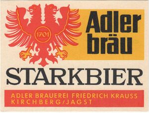 Drink Label: Adler Starkbier (Adler Brauerei Fritz Krauss, Germany ...