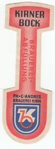Drink Label: Kirner Bock (Brauerei C. Andres Kirn, Germany, Federal ...