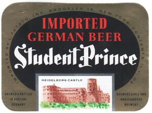 Drink Label: Student Prince (Königsbacher Brauerei Koblenz, Germany ...