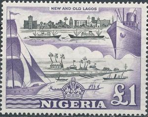Stamp: New and Old Lagos (Nigeria(Country Motifs) Mi:NG 83,Sn:NG 91,Yt ...