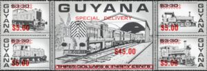 Stamp: Guyana Railways Surcharged (Guyana(Guyana Railways Surcharged ...