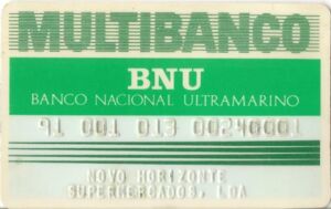 Bank Card: Multibanco (Banco Nacional Ultramarino, PortugalCol:PT-GM-0098