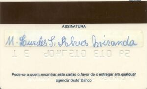 Bank Card: Multibanco (Banco Nacional Ultramarino, PortugalCol:PT-GM-0099