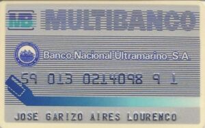Bank Card: Multibanco (Banco Nacional Ultramarino, PortugalCol:PT-GM-0101