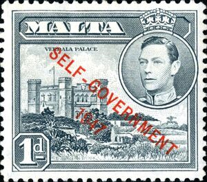 Stamp: Verdala Palace (Malta(Definitives 1948-1953: Self-Government ...