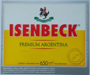 Drink Label: Isenbeck Premium Argentina (Cervecería Argentina S.A ...