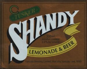 Drink Label: Shandy (Vanuatu Brewing Limited, VanuatuCol:VU-BEER-000017