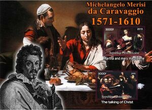 Selo: Art Michelangelo Merisi da Caravaggio (República Centro-Africana ...