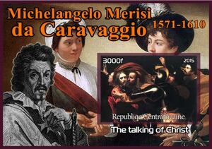 Selo: Art Michelangelo Merisi da Caravaggio (República Centro-Africana ...
