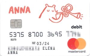 Bank Card: Anna (Wirecard Card Solutions Ltd, United Kingdom of Great ...