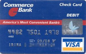 Bank Card: Commerce bank. Check Card (Commercebank, United States of ...