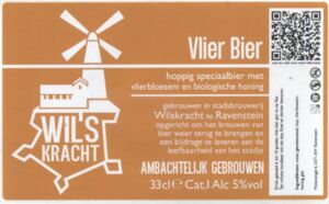 Drink Label: Vlier Bier (Wilskracht Stadsbrouwerij, NetherlandsCol:NL ...