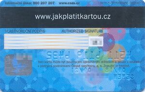 Bank Card: Česká Spořitelna (Česká Spořitelna, Czech RepublicCol:CZ-VI ...