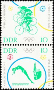 Stamp: Olympic Games, Tokyo (Germany, Democratic Republic (DDR)(Summer ...