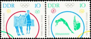 Stamp: Olympic Games, Tokyo (Germany, Democratic Republic (DDR)(Summer ...
