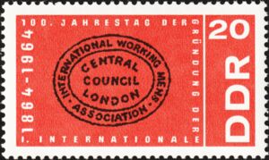 Briefmarke: Stamp Imprint of the First International Workers ...
