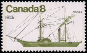 Stamp: "Beaver" (paddle-steamer) (Canada(Canadian Ships (1st series ...