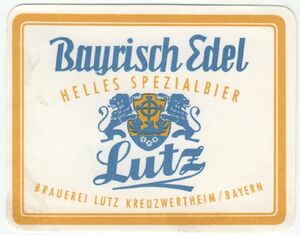 Drink Label: Lutz Bayrisch Edel (Brauerei Lutz, Germany, Federal ...