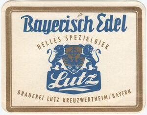 Drink Label: Lutz Bayrisch Edel (Brauerei Lutz, Germany, Federal ...