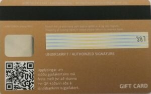 Gift Card: Gjafakort Visa (Gjafakort, Iceland(Visa) Col:IS-GJAF-001